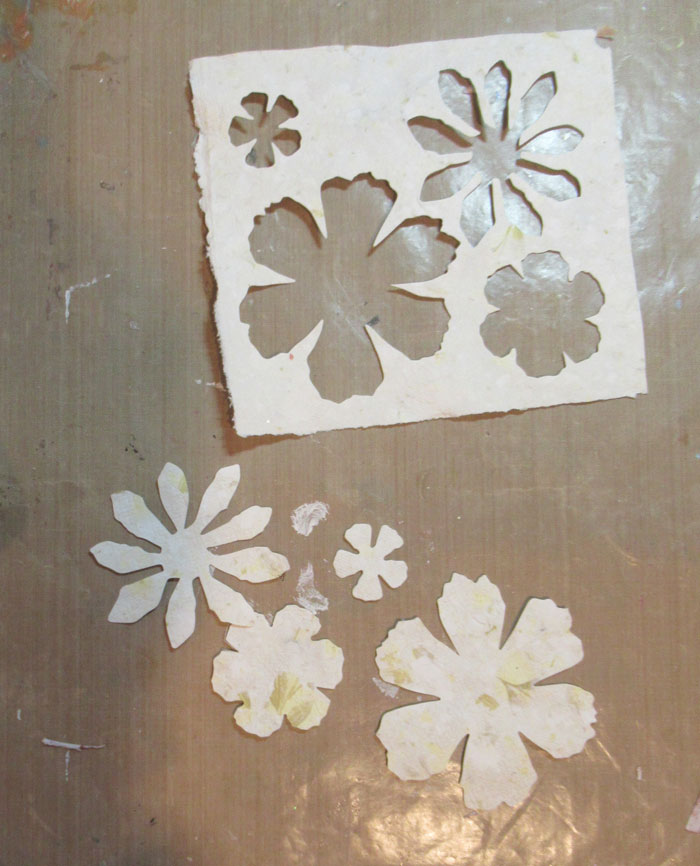 Altered Frame with Handmade Paper by Steph