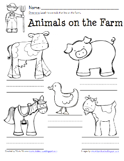 Classroom Freebies Too: Farm Animal Labeling Page