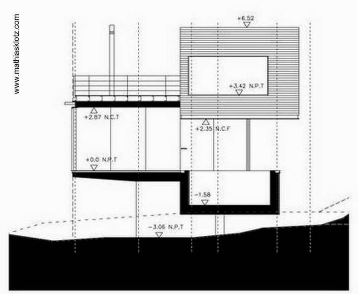 Arquitectura de Casas: Casa volada sobre una barranca en Buenos Aires.