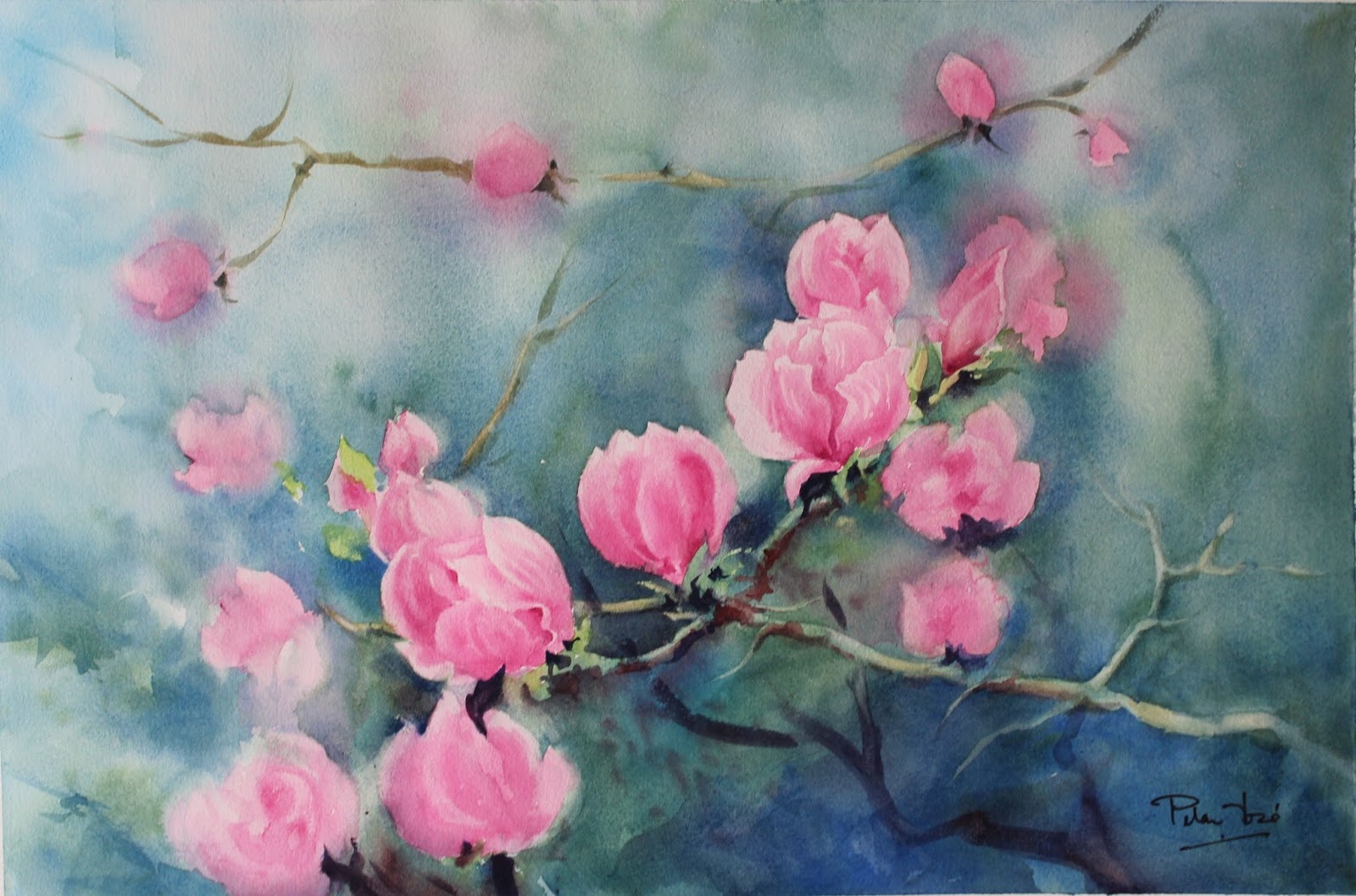 Mis acuarelas: flores