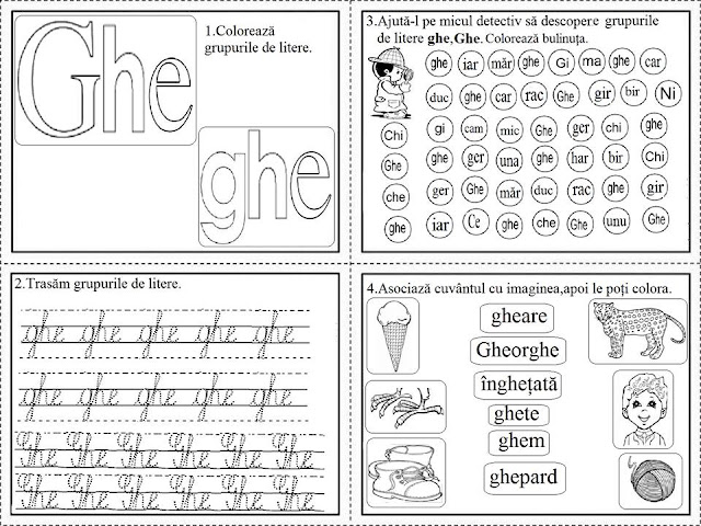 EDUCATIA CONTEAZA : FISE DE LUCRU CU GRUPURILE DE SUNETE CE, CI, CHE ...