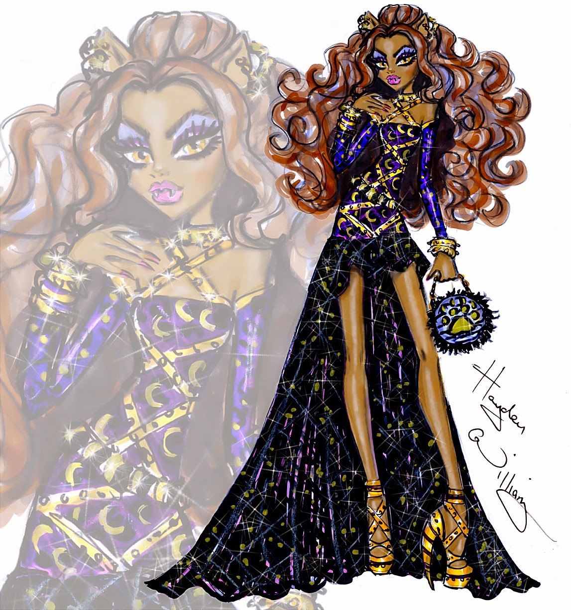 Hayden Williams Fashion Illustrations: Monster High 'Howling Hot ...
