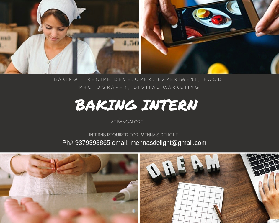 Baking Intern Vacancy at Bangalore
