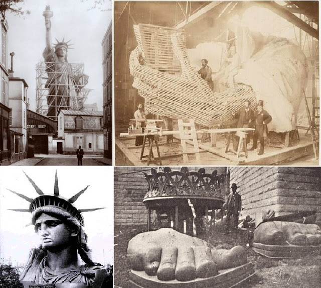 WorldShockingPhotos: Statue of liberty Construction pics