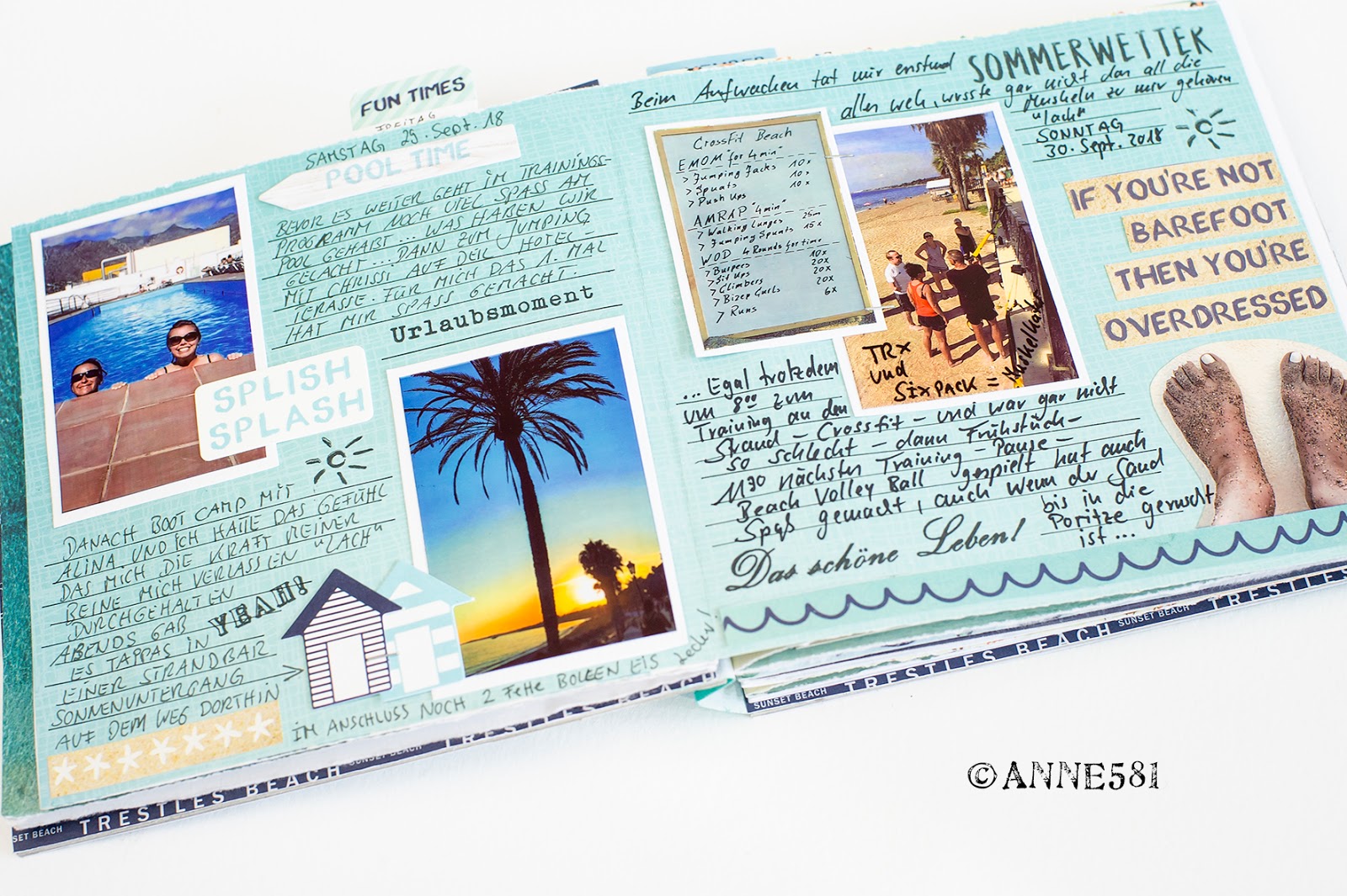 Anne581: Reisetagebuch während der Reise im Scrapbooking-Stil gemacht