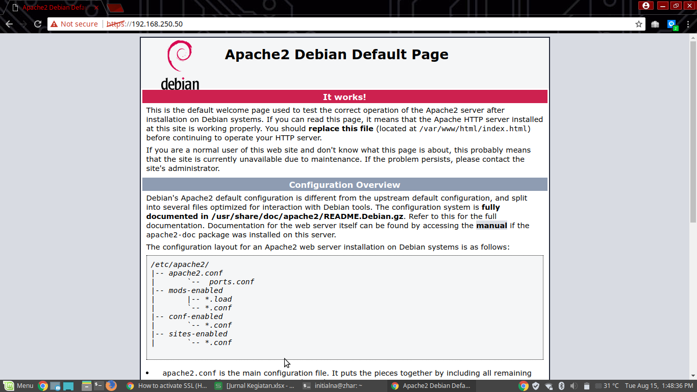 How to Use SSL(HTTPS) Apache2 in Debian 8.6 Server ~ Nasrulloh Azhar