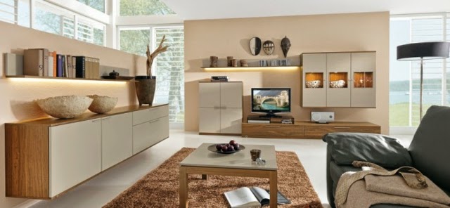 Salas modernas en color beige