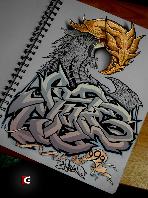 Cool Notebook Graffiti Art | Right Shot in the Right Time