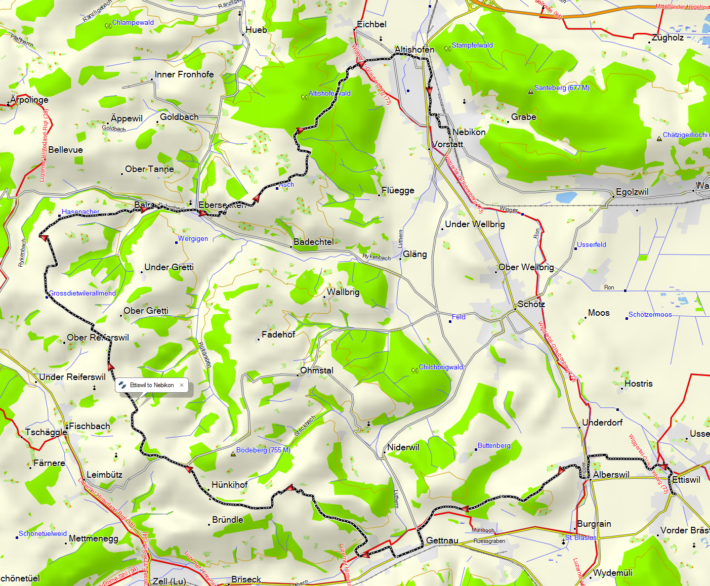 Projekt Gemeindewandern Schweiz: Wanderung Ettiswil-Nebikon