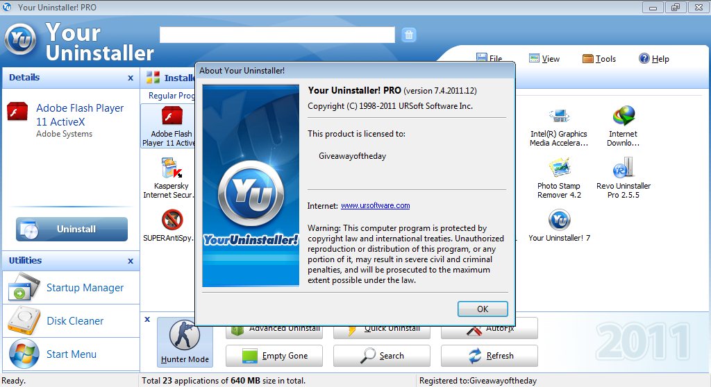 Ucumpea Pc-Software: Your Uninstaller! 7.4.2011.15 Full Version + Serial