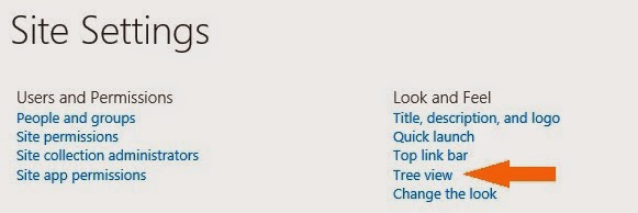Enable Tree View in SharePoint 2013 and Online | SharePoint Waves
