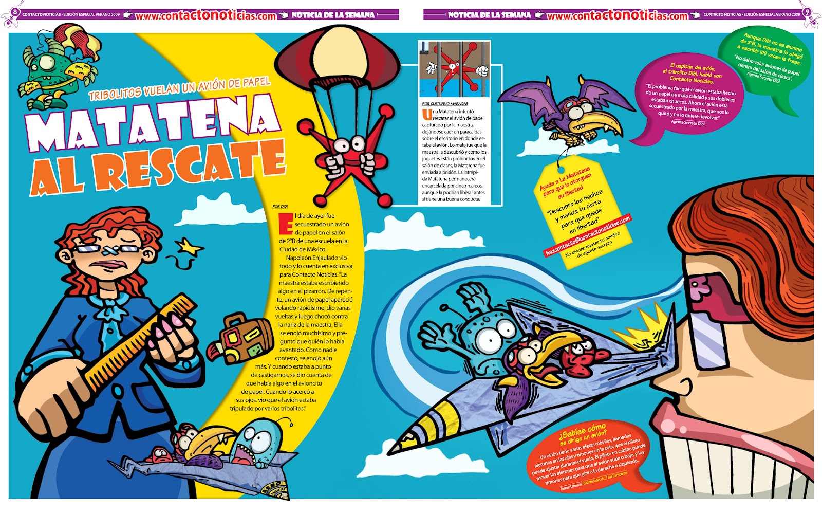 EDITORIAL DESIGNER: PERIODICO INFANTIL CONTACTO NOTICIAS