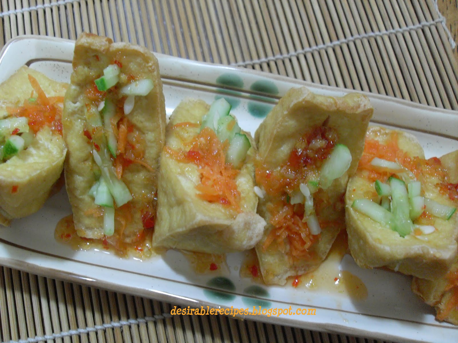 Stuffed Fried Tauhu (Tauhu Sumbat)