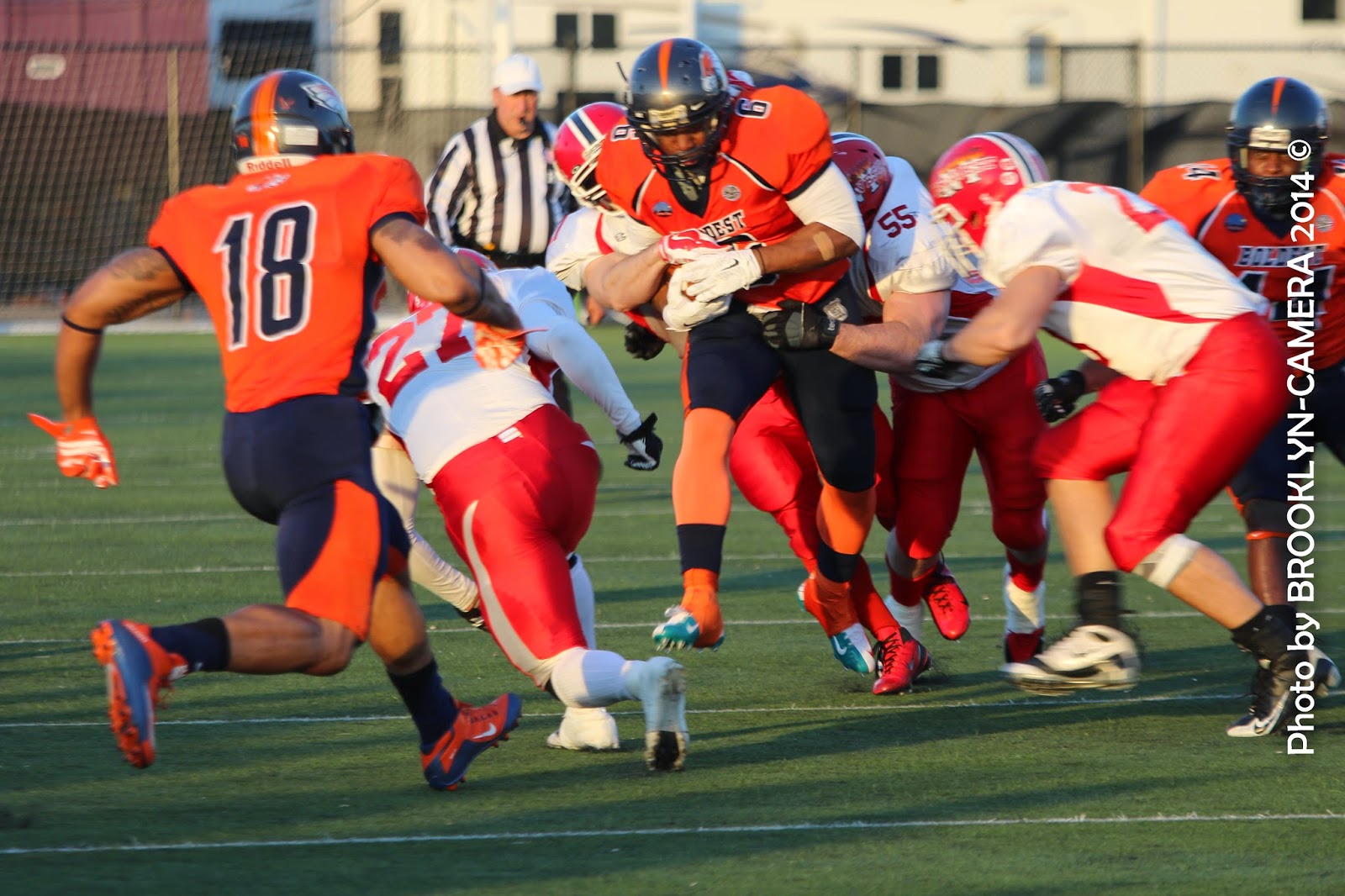 BROOKLYN-CAMERA 2014: NYCD Vs. FDNY FOOTBALL AT THE AVIATORS