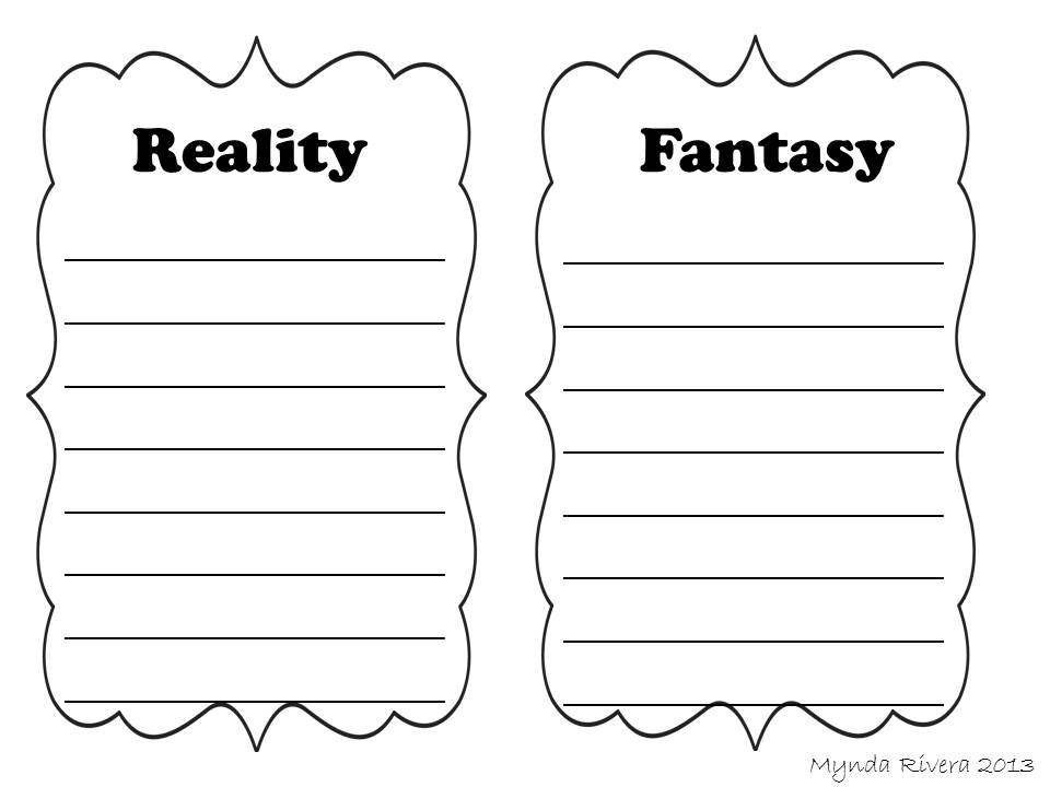 Fantasy Vs Reality Worksheet