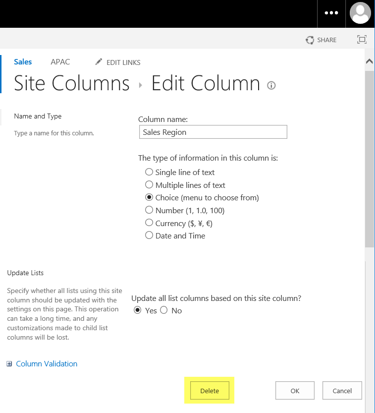 Sharepoint Online Delete Site Column Using Powershell Sharepoint Diary