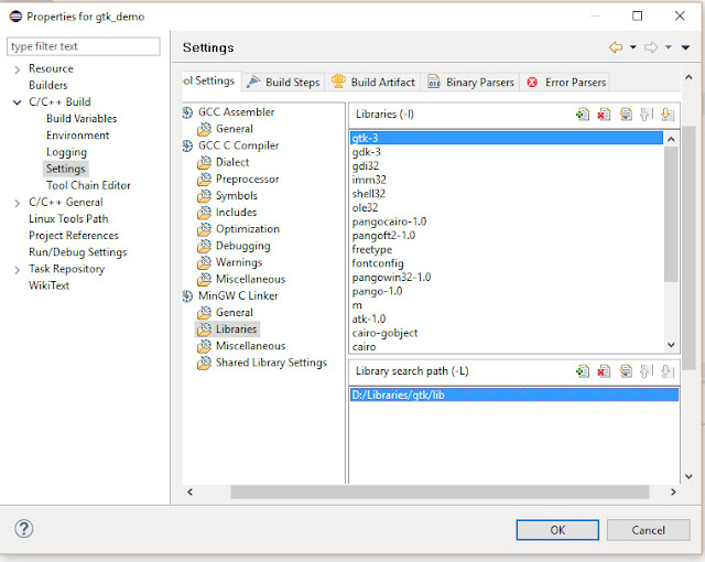 Gtk - How to Configure GTK+ Library in Eclipse | KnowledgeHubKH