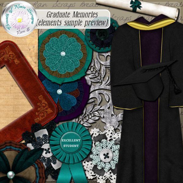 Breath of Rain Scraps: "Graduation Memories" and "Romantic Backdrops ...