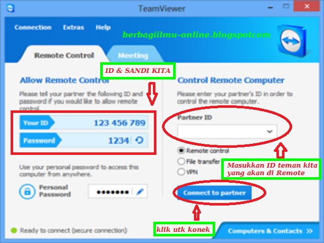 Cara Menggunakan TeamViewer versi 8 | Dunia Teknologi dan Informasi