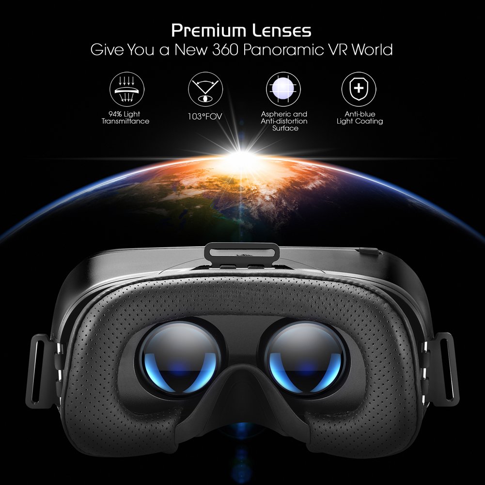 DESTEK V4 VR Brille, 103° FOV, HD Virtual Reality mit Touch- Taste ...