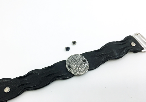 Riveted Wavy Wide Leather Cuff Tutorial | How to Use E Hooks / The ...