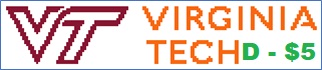 EASY PATTERNS: Virginia Tech Hokies cross-stitch pattern