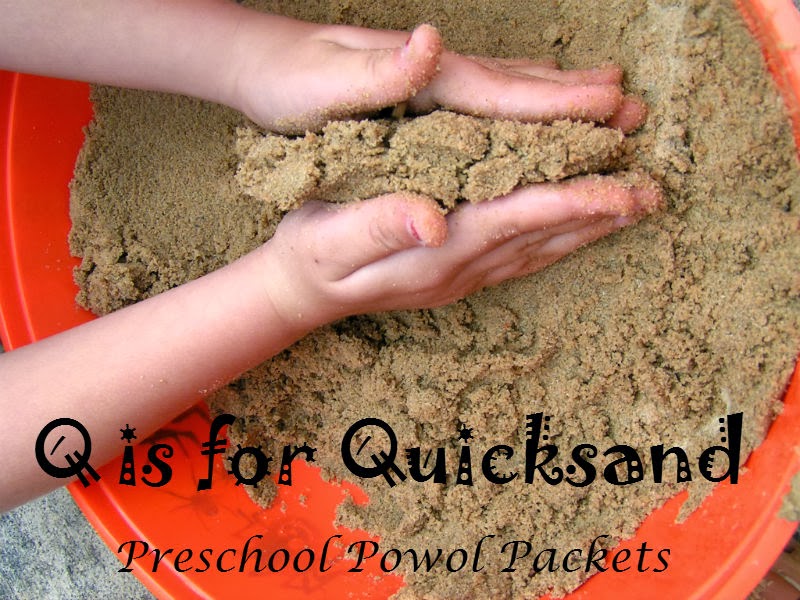 Q is for Quicksand Sensory Science Play | Preschool Powol Packets