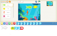 子供と一緒にプログラミング！: 【ScratchJr】サンプル「Under the sea」の解説