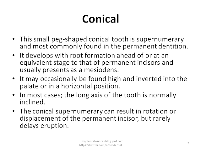 Dental Notes: Supernumerary Teeth NOTES