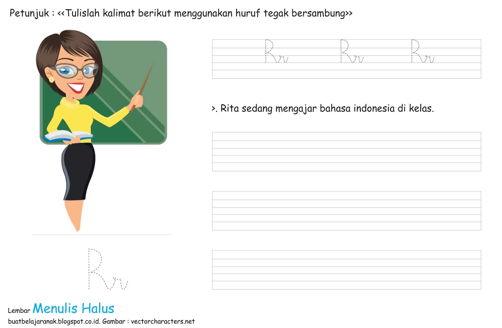 Worksheet Menulis Halus Edisi Spesial Bagian 9 - SIAP UJIAN