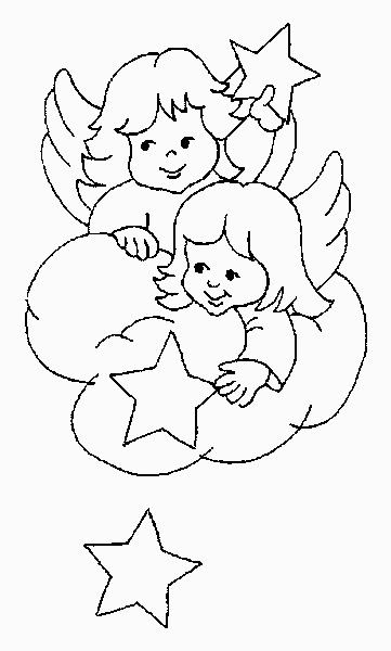 Dibujos y Plantillas para imprimir: Dibujos angelitos para imprimir 02