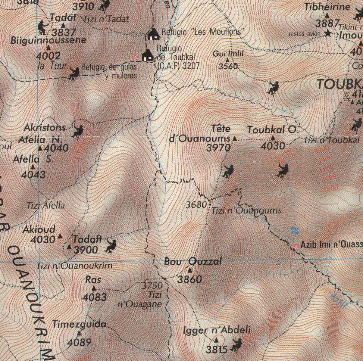Tismeguida 4088 metres et Ras Ouanoukrim 4083 metres ( Adrar Ouanoukrim ...