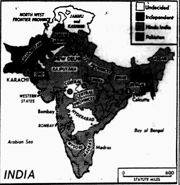 Indian Independence in World News, 1947