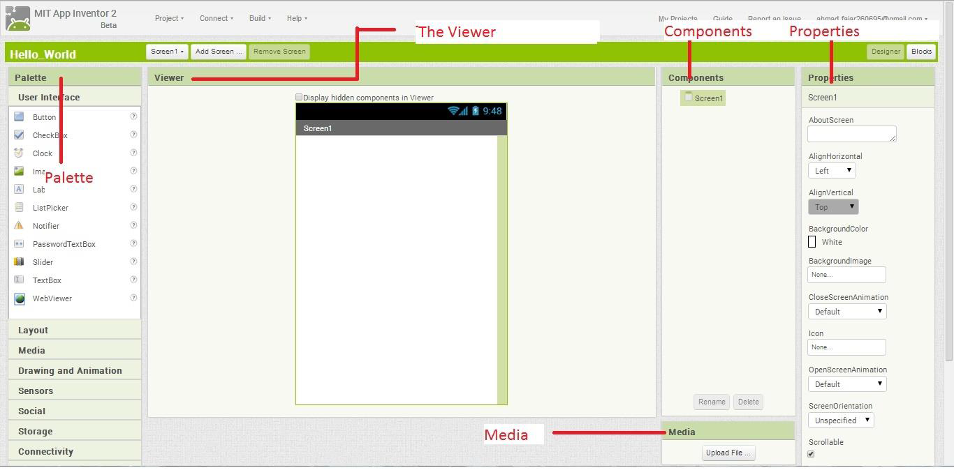 Mengenal Fitur Lengkap App Inventor 2 - Novit Studio