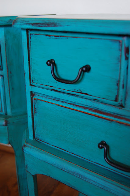 Atlanta Shabby Chic: Turquoise Side Tables (SOLD)