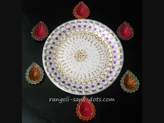 Plate art decoration ideas - thermocol , paper plate