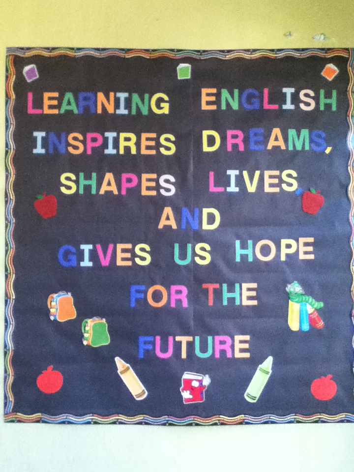 Electronic Portfolio: English Week decoration at school