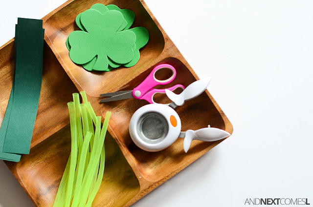 St. Patrick's Day Fine Motor Tray | And Next Comes L - Hyperlexia Resources