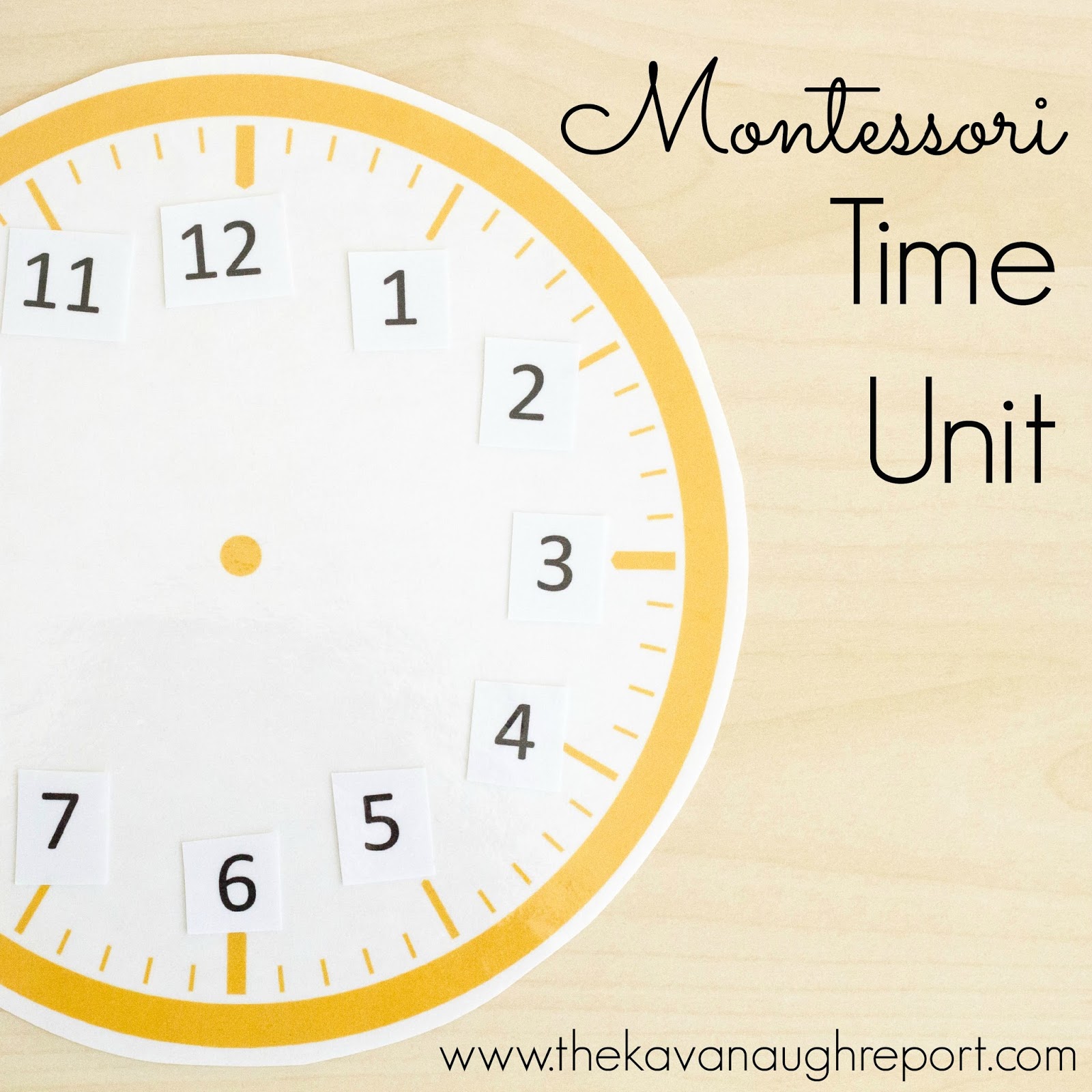 Montessori Inspired Time Theme