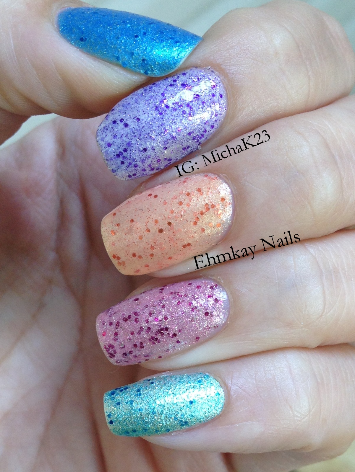 ehmkay nails: Deborah Lippman Mermaid Skittles Mani