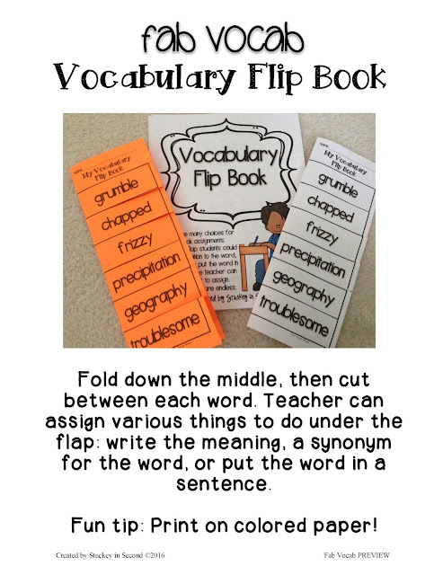 Stuckey in Second: Fab Vocab: Weekly Vocabulary Units