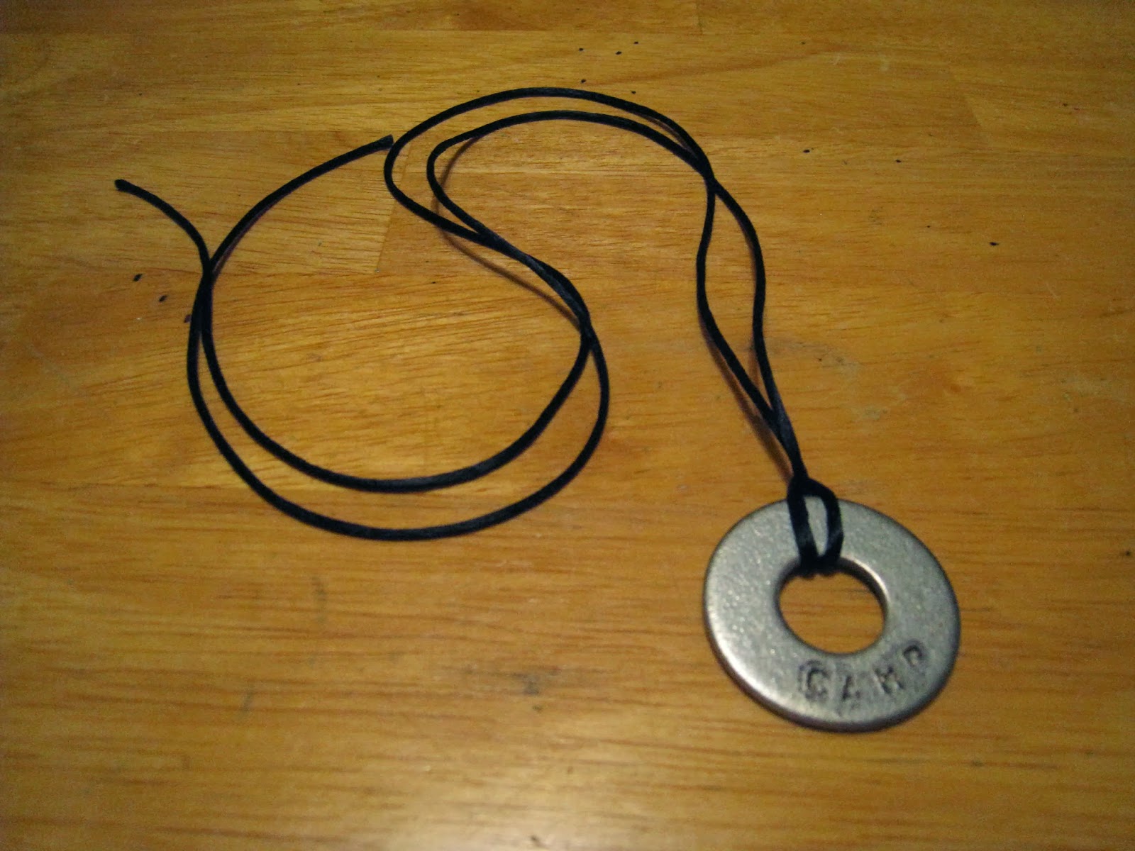 Crafts 4 Camp: Hand Stamped Washer Necklace