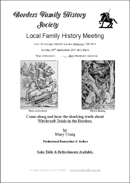 Borders Family History Society: The Witch Trials of the Borders - a ...