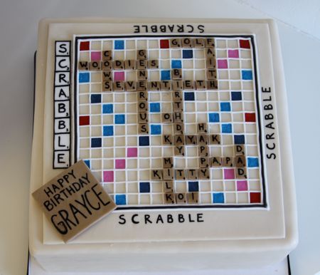 Dying for Chocolate: National Scrabble Day: Scrabble Cakes