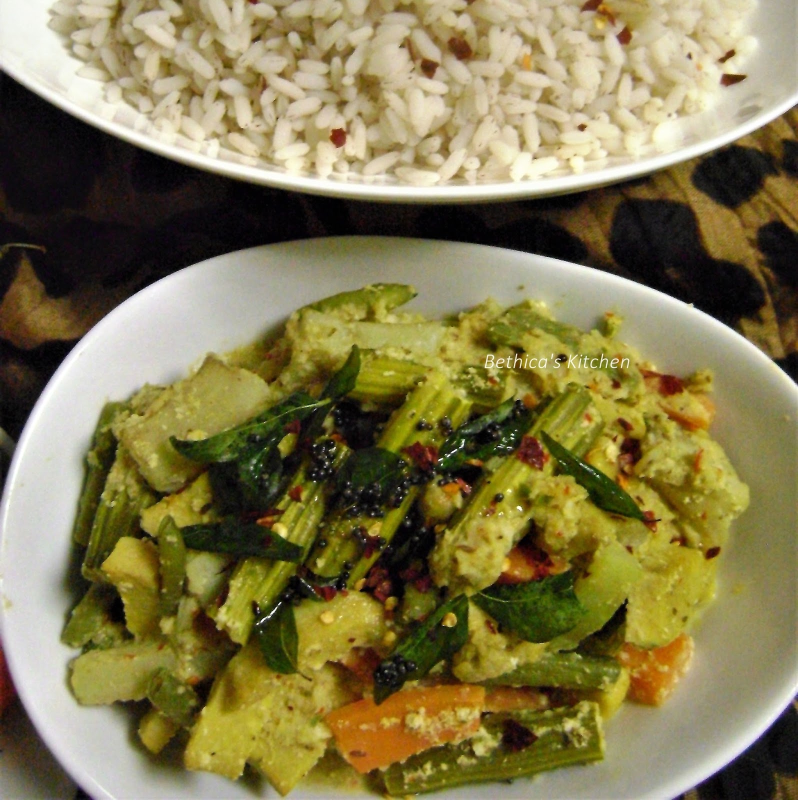 Bethica's Kitchen Flavours: Avial (Mixed Vegetable Curry - Kerala Style)