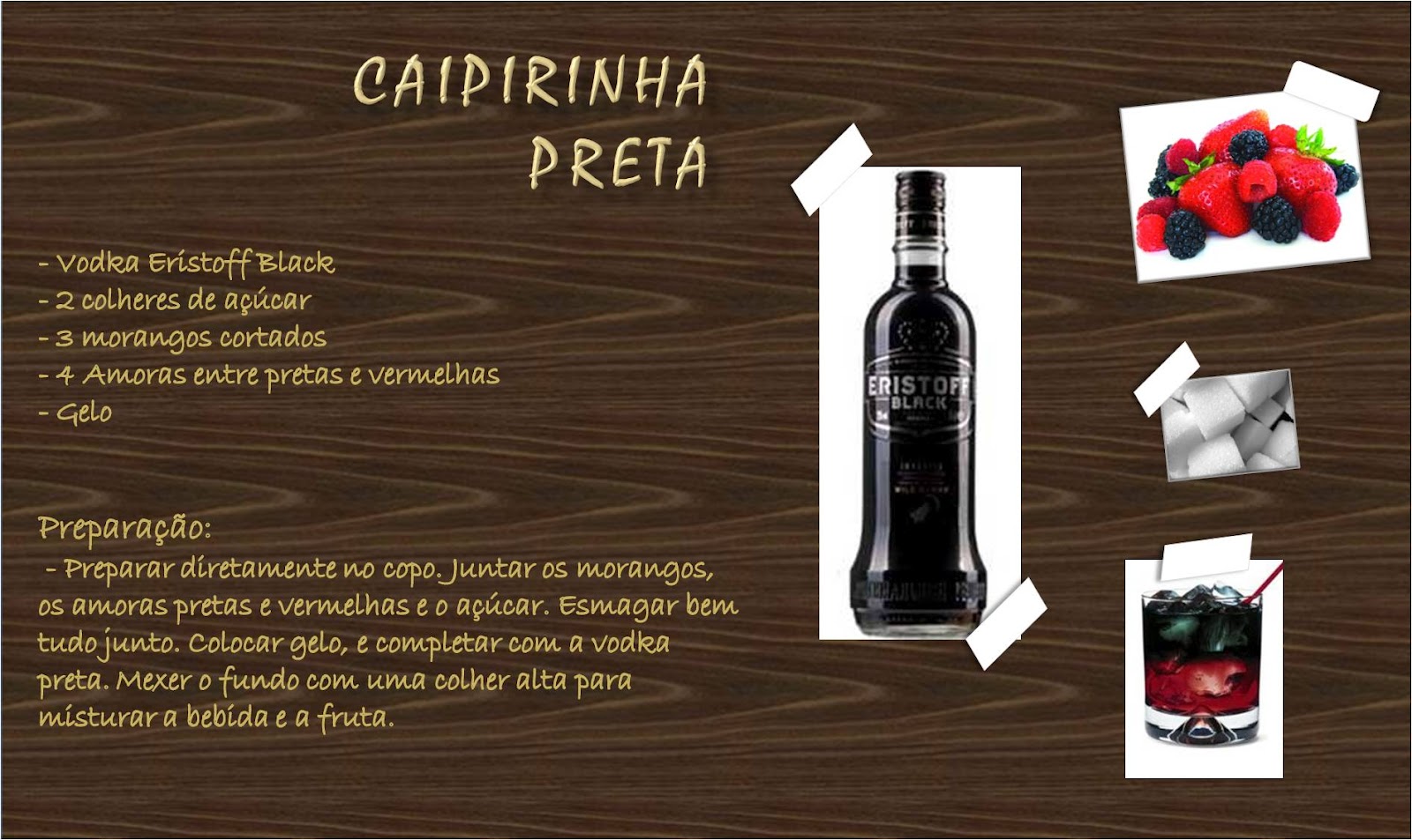 O Melhor Cocktail do Mundo: Caipirinha Preta