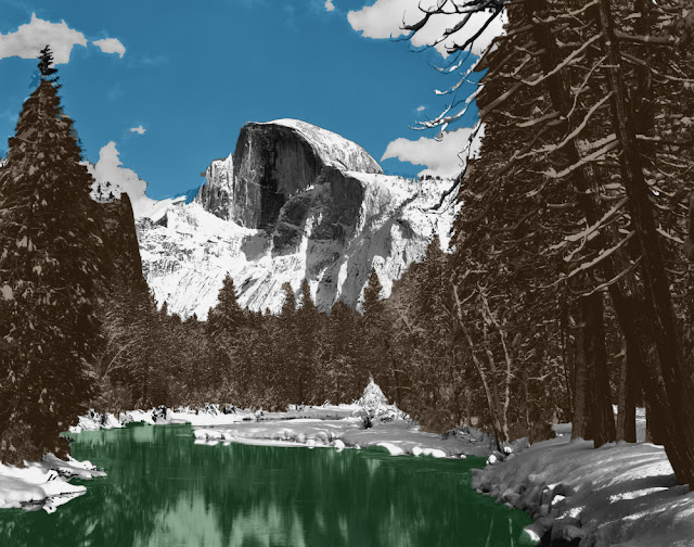 Austin's Matrix of Art: Colored Ansel Adams Image