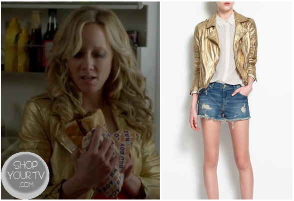 Save Me: Season 1 Episode 1 Beth's Gold Biker Jacket | Shop Your TV