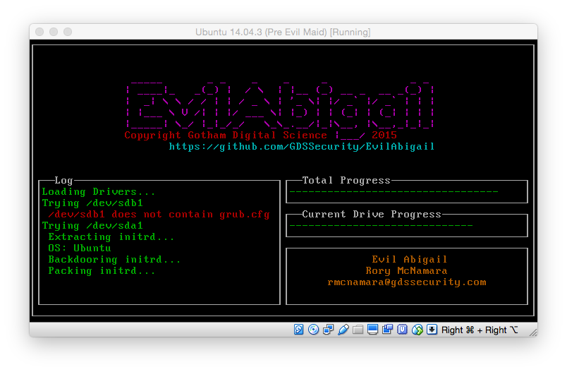 EvilAbigail - Automated Linux Evil Maid Attack