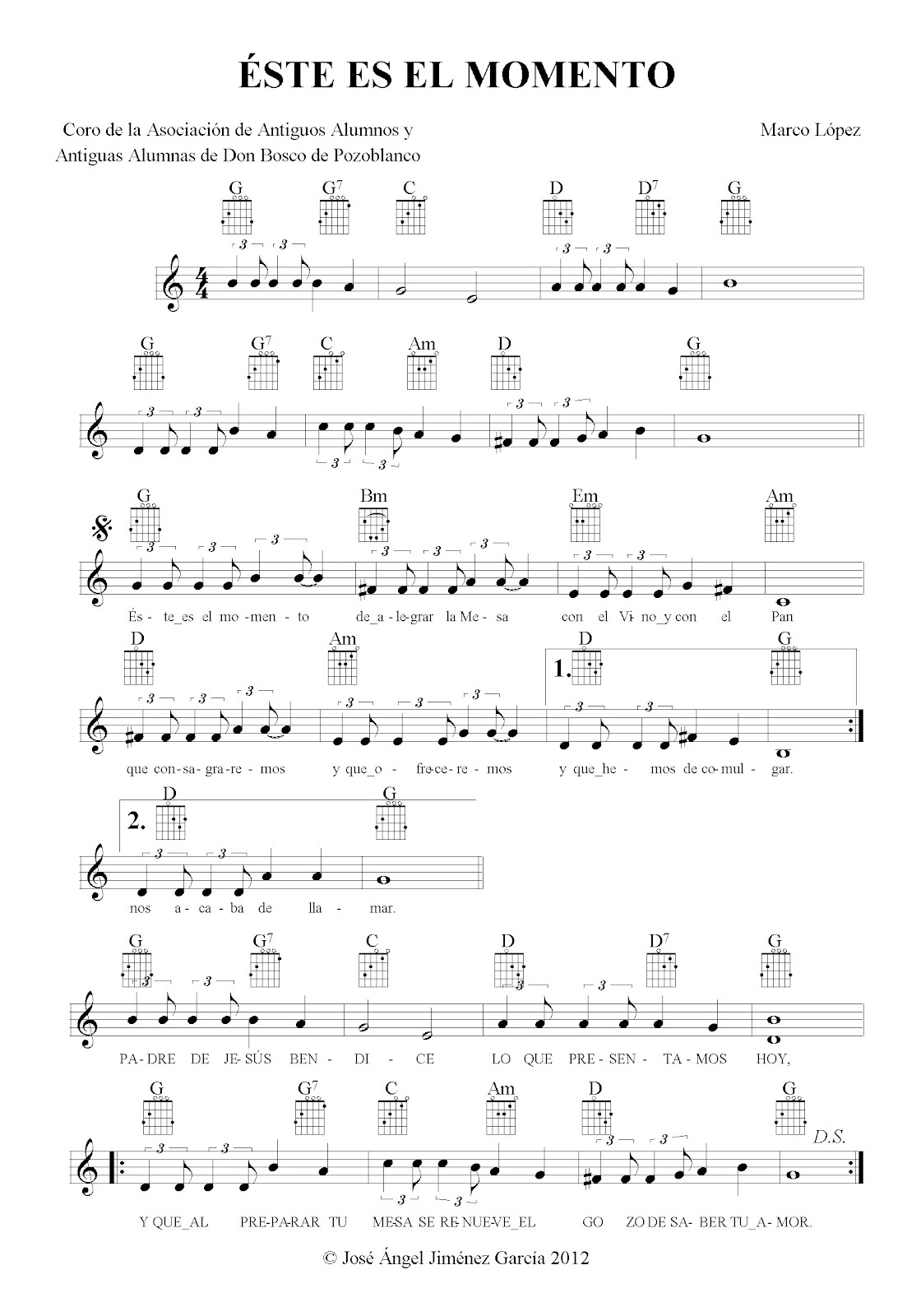 Éste es el momento | Coro de la Asociación de Antiguos Alumnos y ...